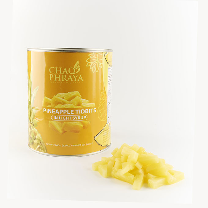 Pineapple Tidbits in Light Syrup-Chao Phraya Brand - Thai Food ...