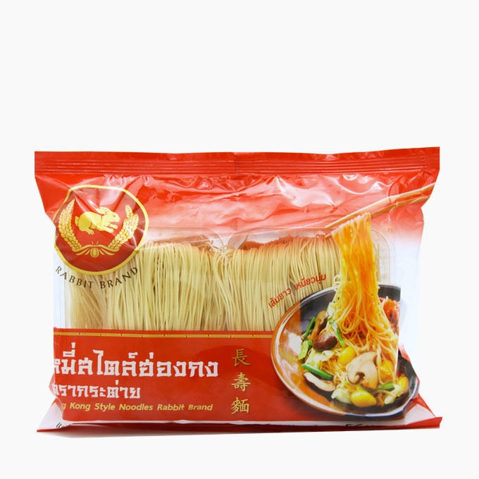 Hong Kong Style Noodle 200 G. Rabbit Brand - Thai Food Processors ...